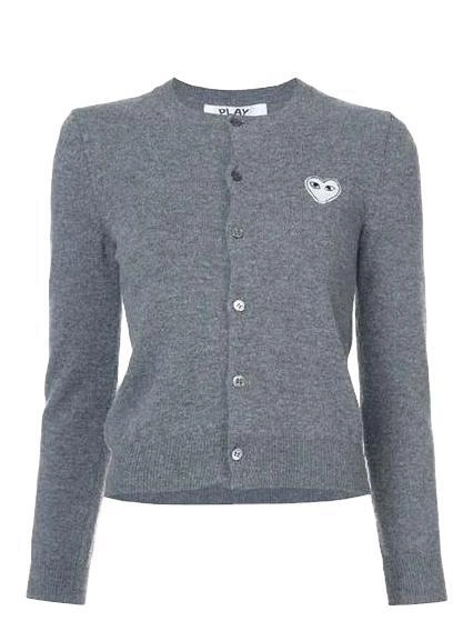 Play Comme Des Garcon Emblem Cardigan - Grey