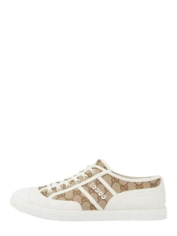 Gucci Gg Canvas Low Top Sneakers - Beige/ebony