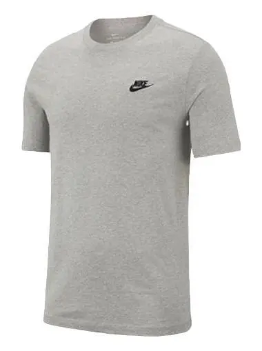 Nike Swoosh Logo Pure Cotton Short Sleeve Gray - Grey