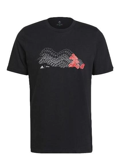 Adidas X Disney M Dsny Ftbl T Funny Printing Sports Round Neck Short Sleeve - Black