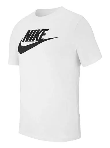 Nike Nsw Tee Icon Futura Casual Sports Breathable Alphabet Printing Round Neck Short Sleeve - White