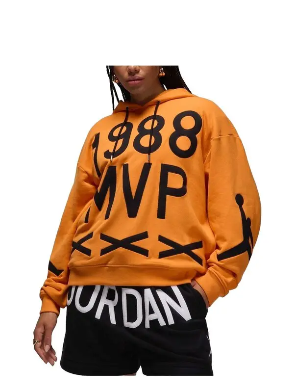 JORDAN X Nina Chanel Fleece Pullover Hoodie - Alpha Orange