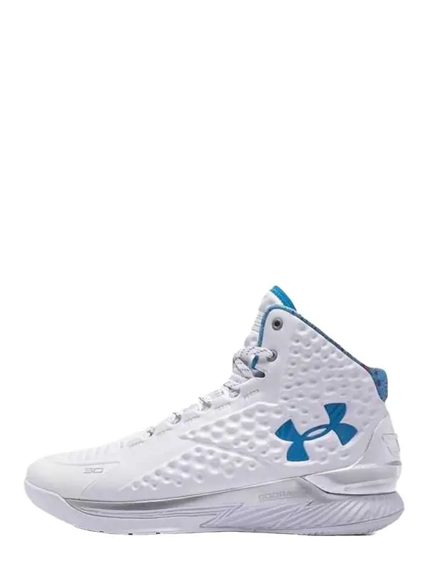 Under Armour Curry 1 "splash Party" High Top Sneakers - White/blue