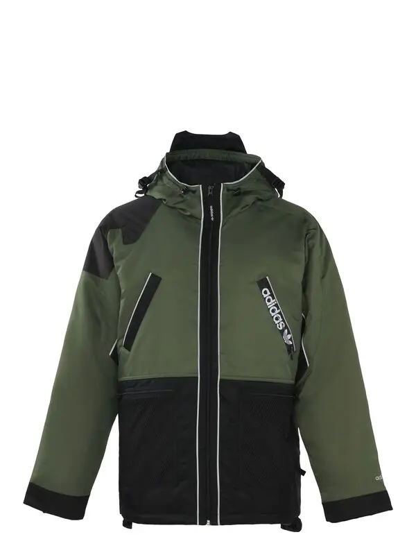 Adidas Originals Colorblock Down Jacket - Blackgreenmulti-color