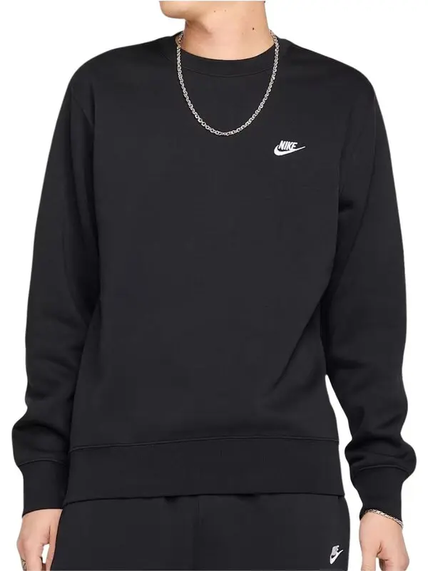 Nike Club Fleece Crew - Black/white