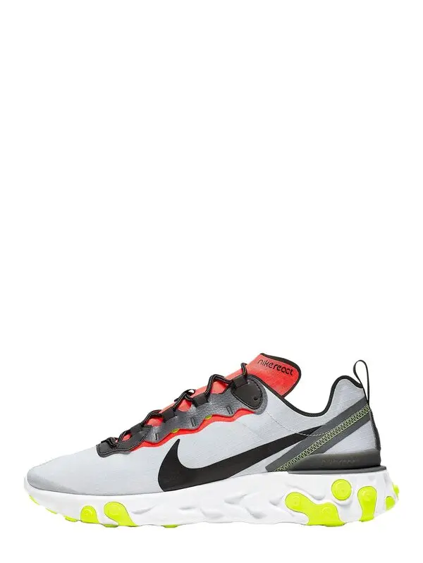 Nike React Element 55 Se "platinum Crimson - Gray/black/red