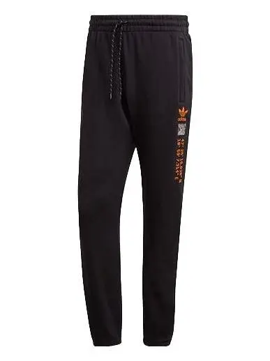 Adidas Originals Adv Logo Sp Logo Printing Casual Bundle Feet Sports Pants - Black