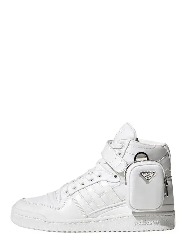 Adidas Prada X Forum High Top Sneakers - White