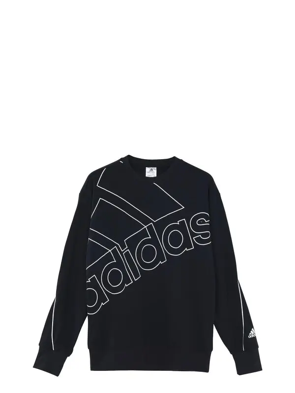 Adidas Giant Logo Crewneck Sweatshirt - Black