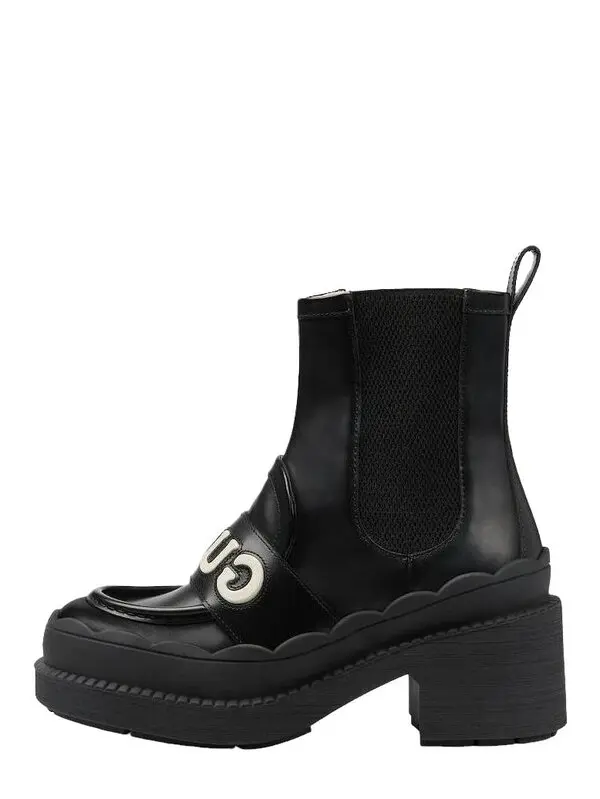 Gucci Ornella Leather Ankle Boots - Black