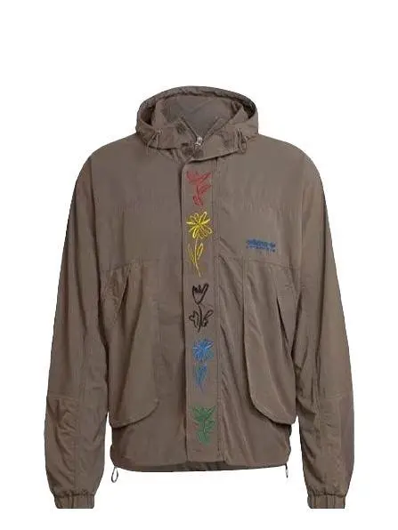 Adidas X Sean Wotherspoon Embroidered Hooded Jacket - Brown
