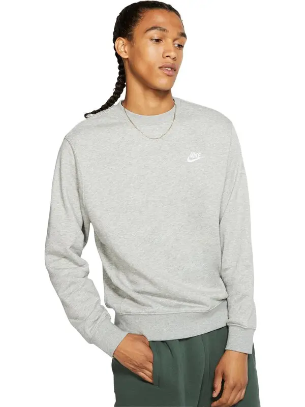 Nike Club French Terry Crew - Grey