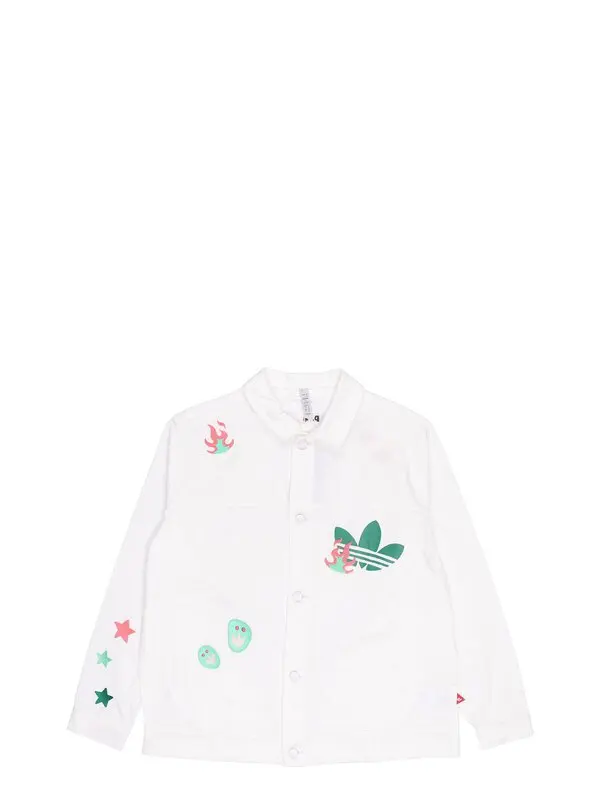 Adidas Originals White Cartoon Print Sports Jacket - Multi-color