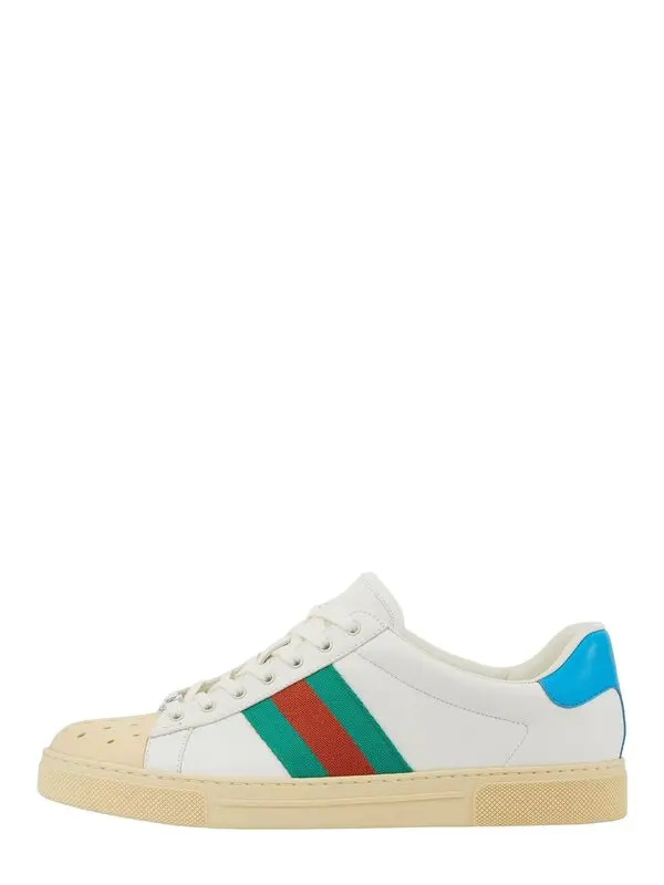Gucci Ace Leather Sneakers - White