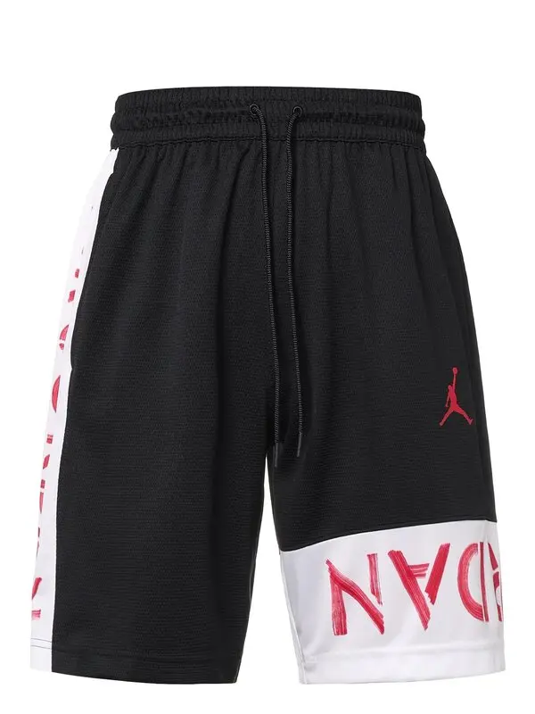 JORDAN Contrast Panel Basketball Shorts - Black