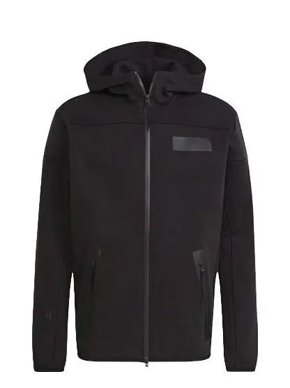 Adidas Hooded Zip-up Track Jacket - Black