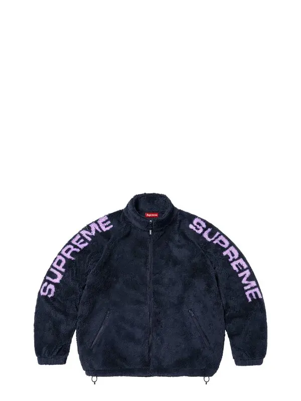 Supreme Shoulder Logo Fleece Jacket - Navy