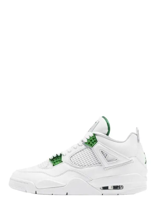 JORDAN Air 4 Retro - White/pine Green/metallic Silver
