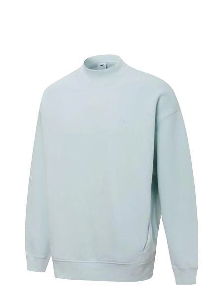 PUMA Mmq Crew Alphabet Embroidered Knit Sports Pullover - Blue