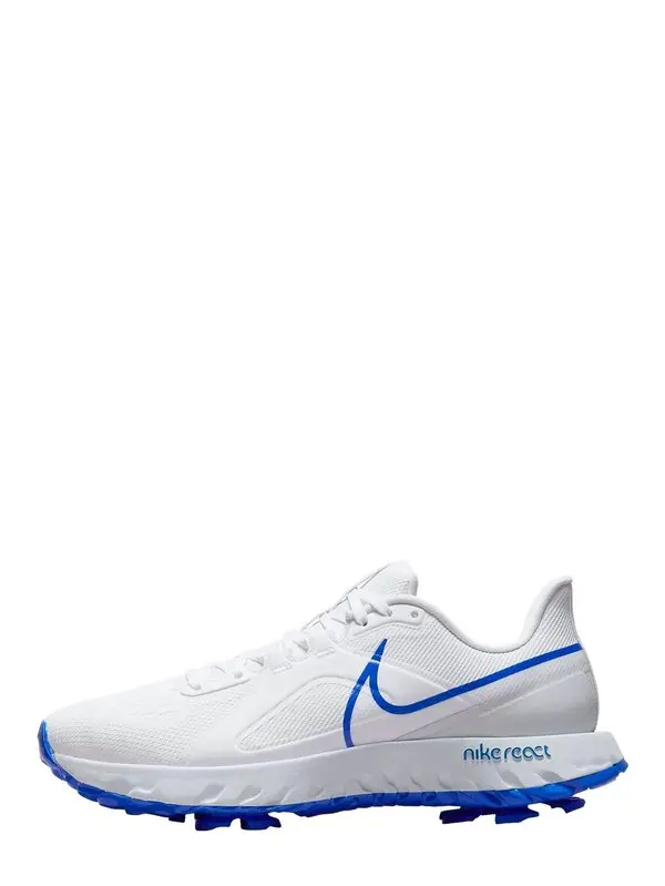 Nike React Infinity Pro Wide Golf Shoes - White/blue