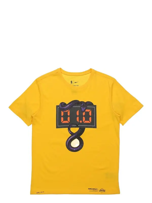 Nike Dri-fit Kobe Black Short Sleeve - Yellow
