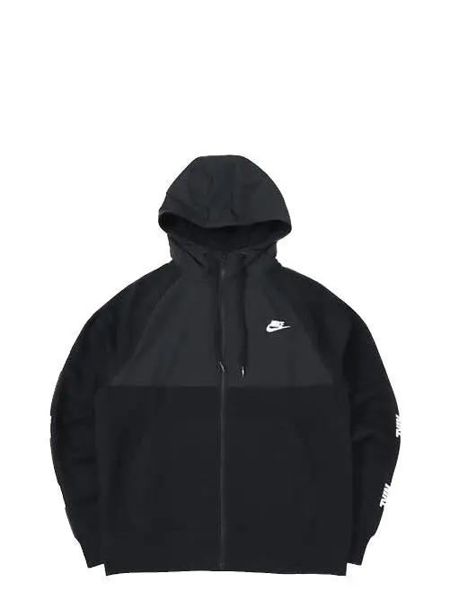 Nike Hybrid Full-zip Hoodie - Black