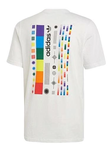 Adidas Originals Spectrum Tee Round Neck Casual Sports Alphabet Short Sleeve - White