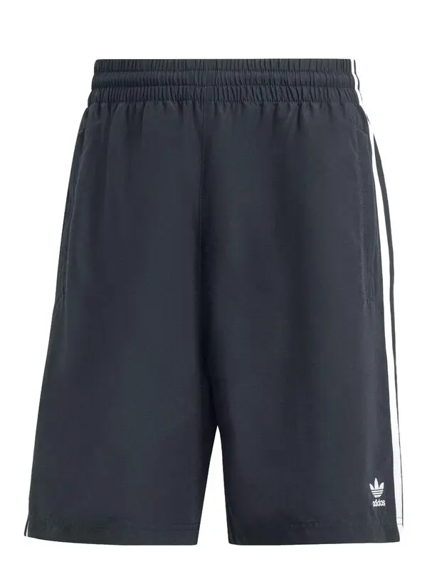 Adidas Oversized Shorts With Contrast Piping - Black