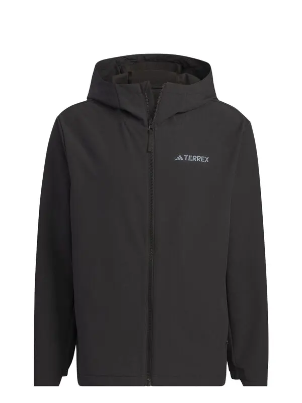 Adidas Brushed Soft Shell Hooded Jacket - Black