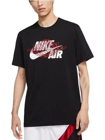 JORDAN Alphabet Logo Pattern Printing Round Neck Casual Short Sleeve Black - Default Color