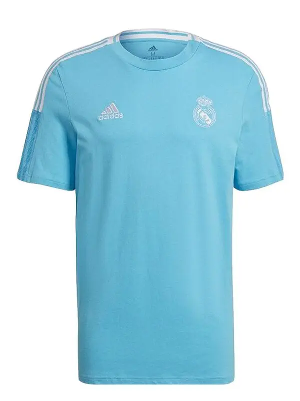 Adidas Real Madrid Football Crew-neck Short Sleeve Tee - Light Blue