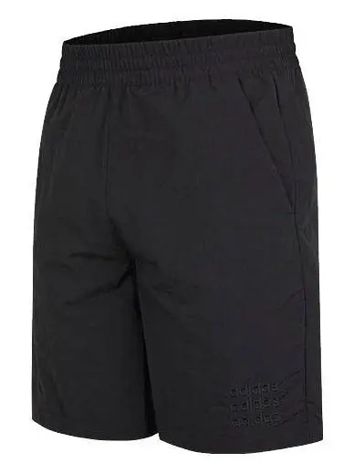 Adidas Neo Side Large Logo Athleisure Casual Sports Shorts - Black