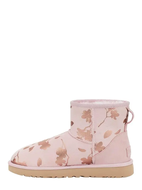 UGG Classic Mini Floral Foil Boots - Pinkred