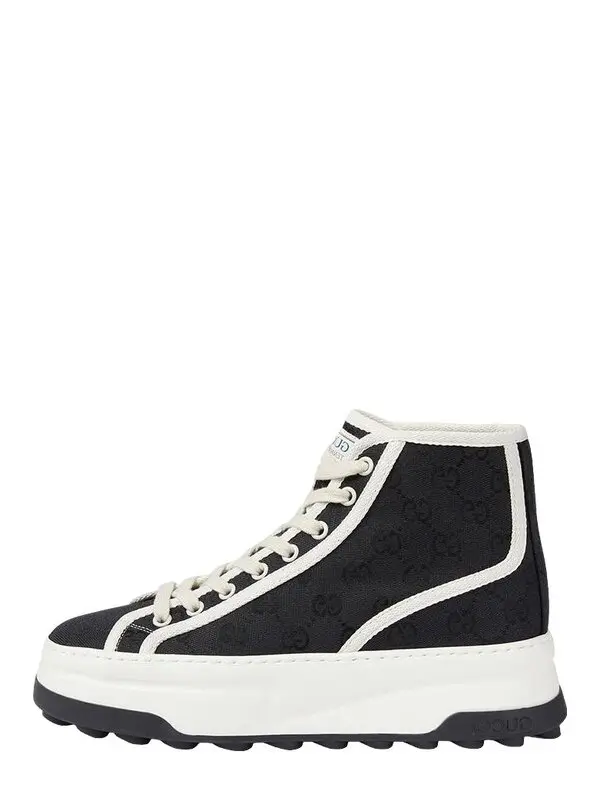 Gucci Gg Blooms High-top Sneakers - Black