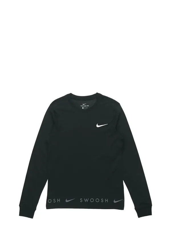 Nike Swoosh Long Sleeve Crewneck - Black