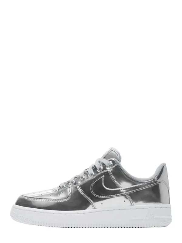 Nike Force 1 Sp Liquid Metal Chrome Sneakers - Silver/white