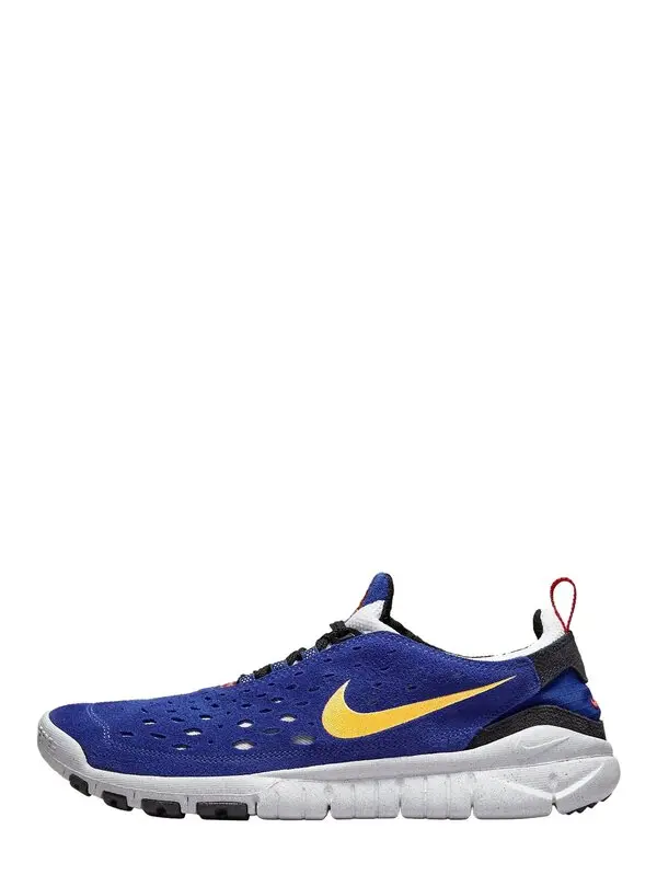 Nike Free Run Trail "concord Taxi" Sneakers - Blue/red/black