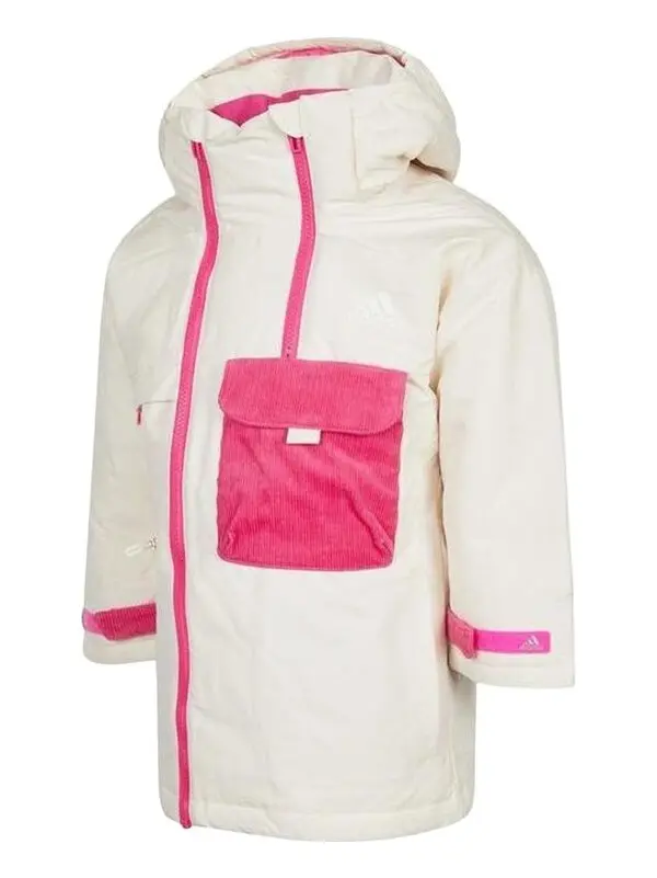 Adidas Down Parka Jacket - White/pink