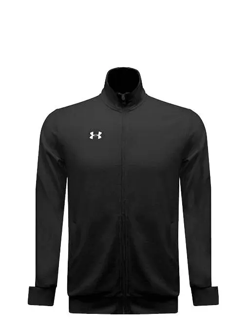 Under Armour Logo Printing Contrasting Colors Knit Track Jacket - Black