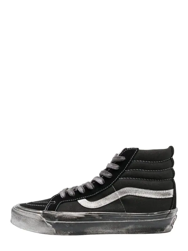 VANS Og Sk8-hi Lx High Top Distressed Sneakers - Black/white