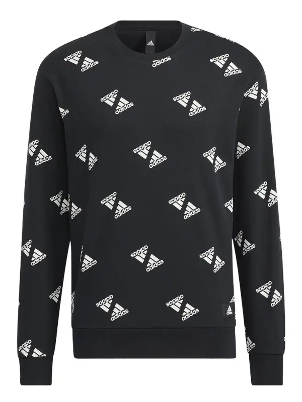 Adidas All-over Print Logo Crewneck Pullover - Default Color