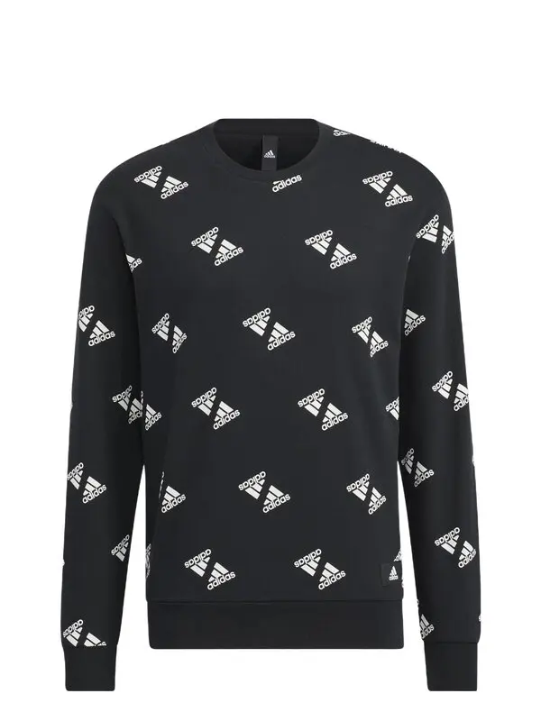 Adidas All-over Print Logo Crewneck Pullover - Default Color