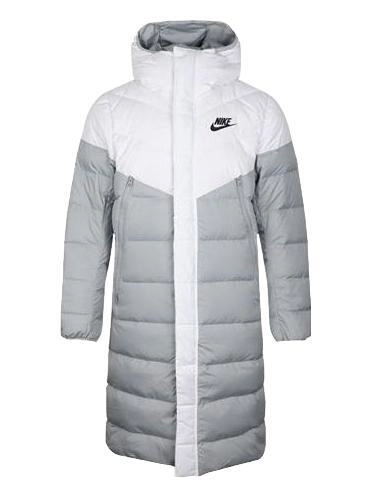 Nike Windrunner Down Fill Long Hoodie Jacket - Grey