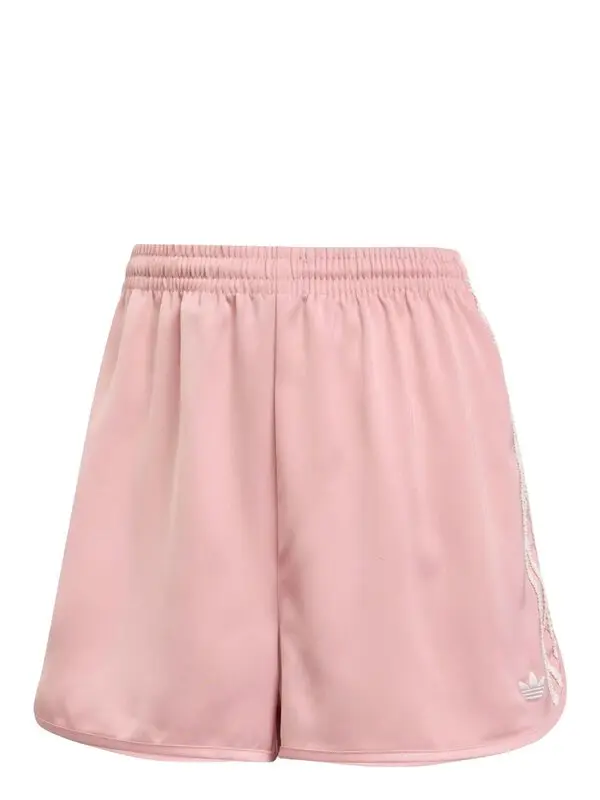 Adidas Satin Shorts With Ruffle Detail - Wonder Mauve