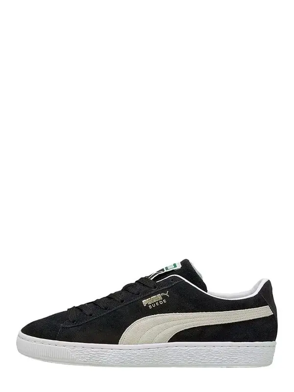 PUMA Suede Classic 21 Low Top Sneakers - Black/khaki/white