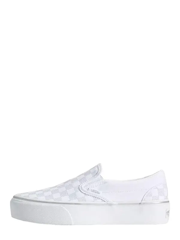VANS Classic Slip-on Platform Checkerboard - Silver/grey