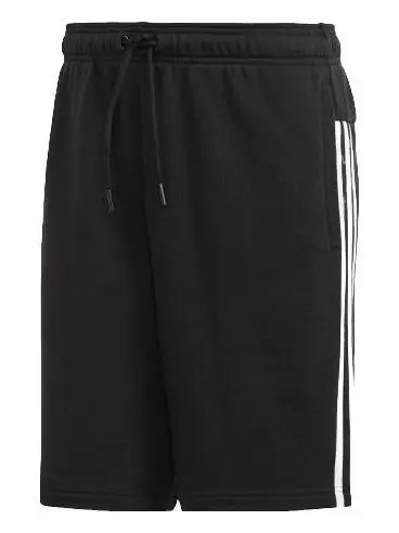 Adidas Sports Knit Shorts With Signature Stripes - Black