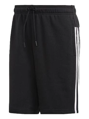 Adidas Sports Knit Shorts With Signature Stripes - Black
