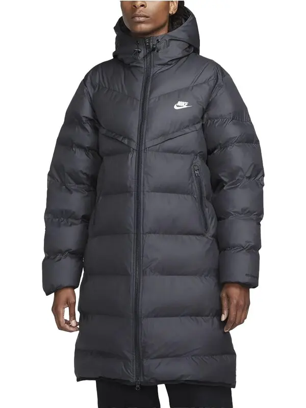 Nike Windrunner Primaloft Storm-fit Hooded Parka Jacket - Black/sail