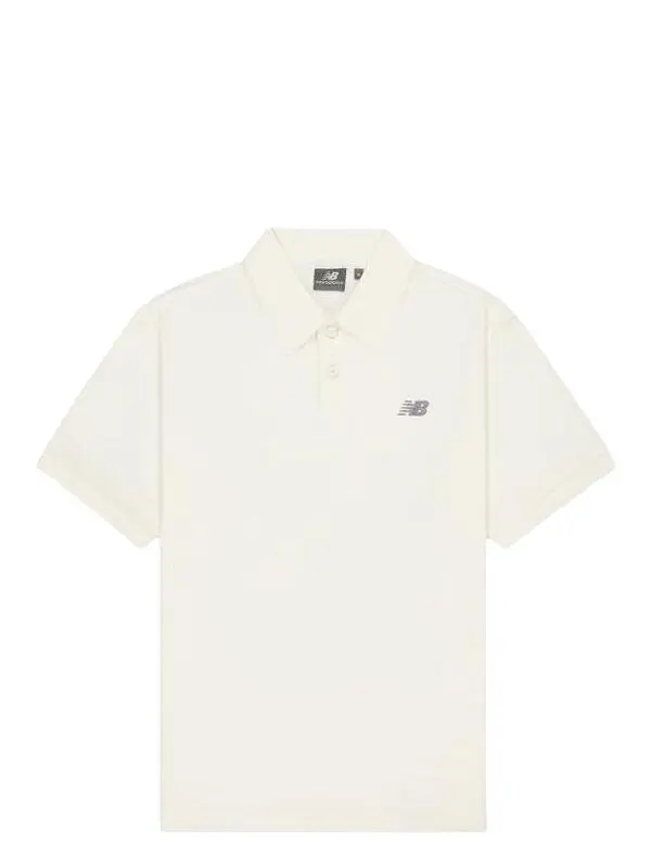 NEW BALANCE Nb Logo Polo Shirt Asia Sizing - Ivory